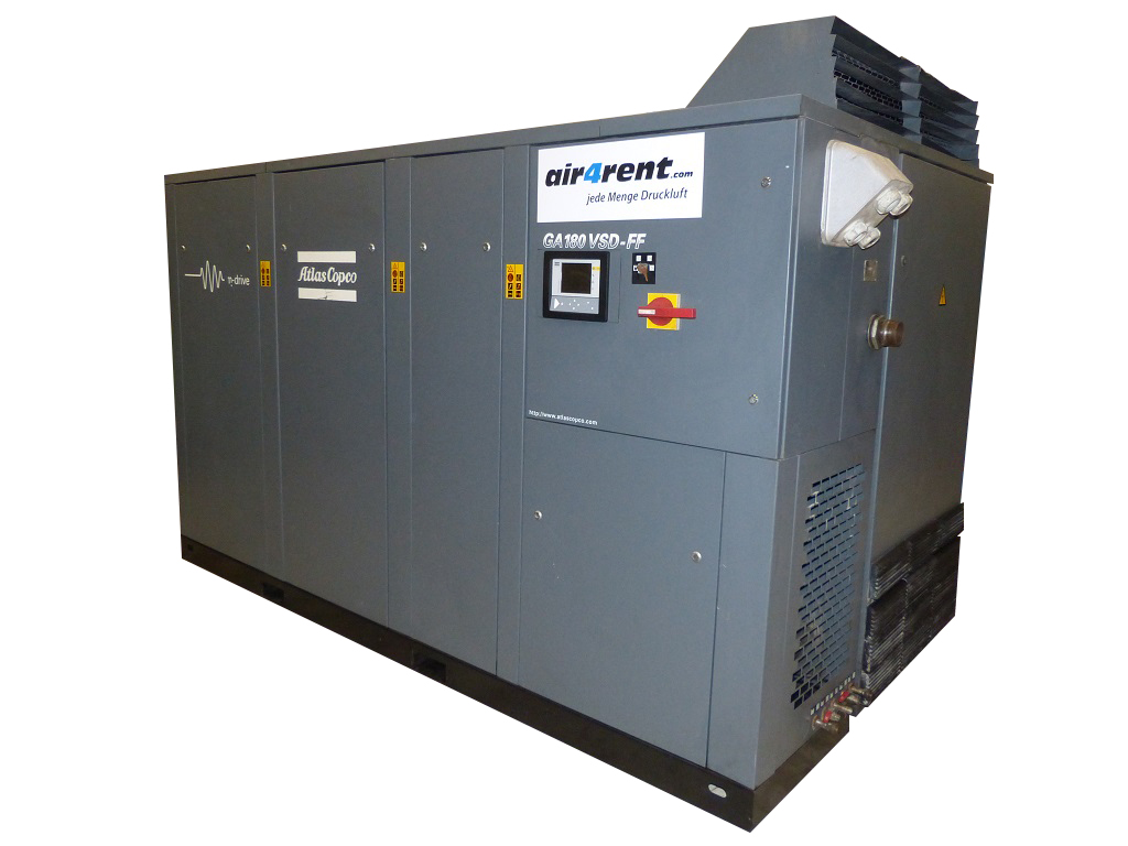 Rotary Screw Compressor GA 180 VSD FF Atlas Copco - Rent to work for ...