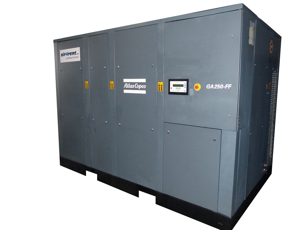 Стационарен винтов компресор GA 250 FF Atlas Copco - Rent to work for ...